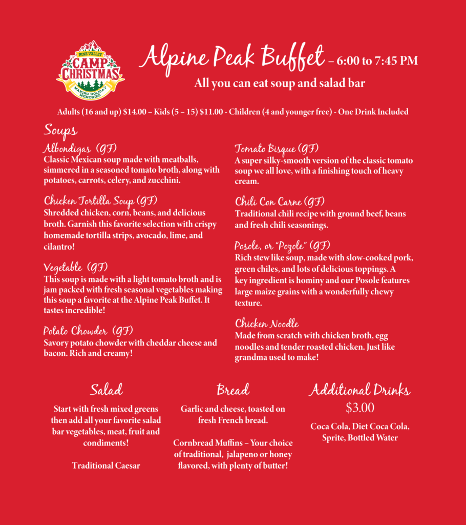 Menus – Camp Christmas